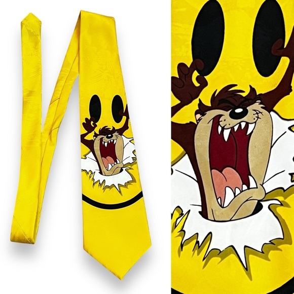 Warner Bros. | Accessories | Vintage 996 Looney Tunes Mania Tie Smiley ...